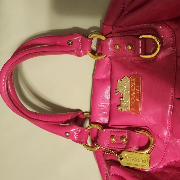 Coach | Bags | Coach Gorgeous Pink Soft Patent Leather Handbag | Poshmark